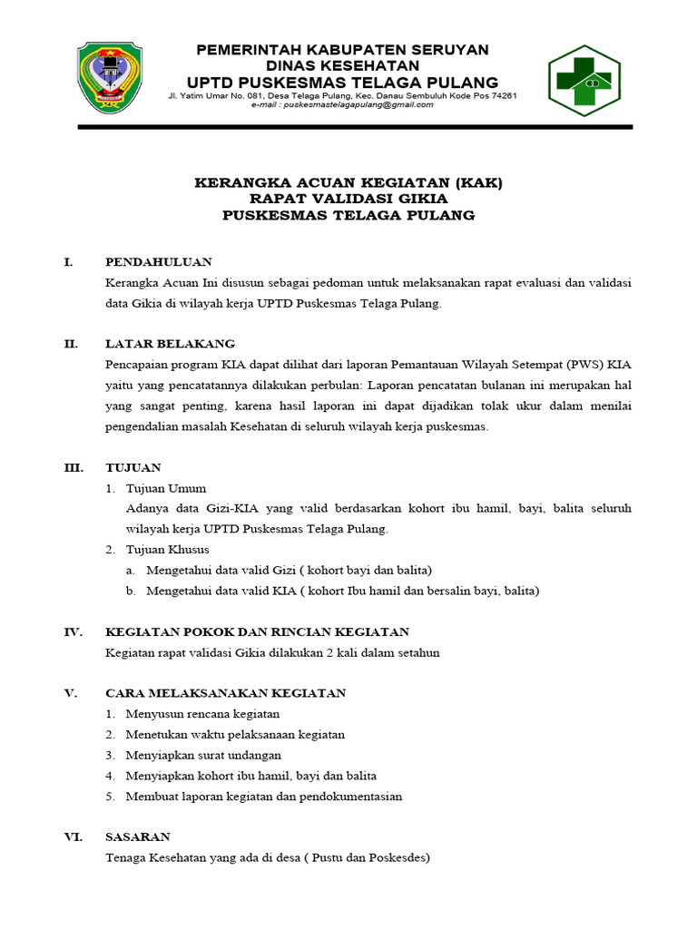 Kak Rapat Validasi Gikia | PDF