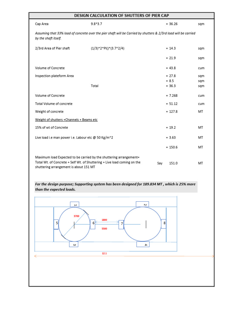 Design Claculation of Shutters of Pier Cap (2955) | PDF | Bending ...