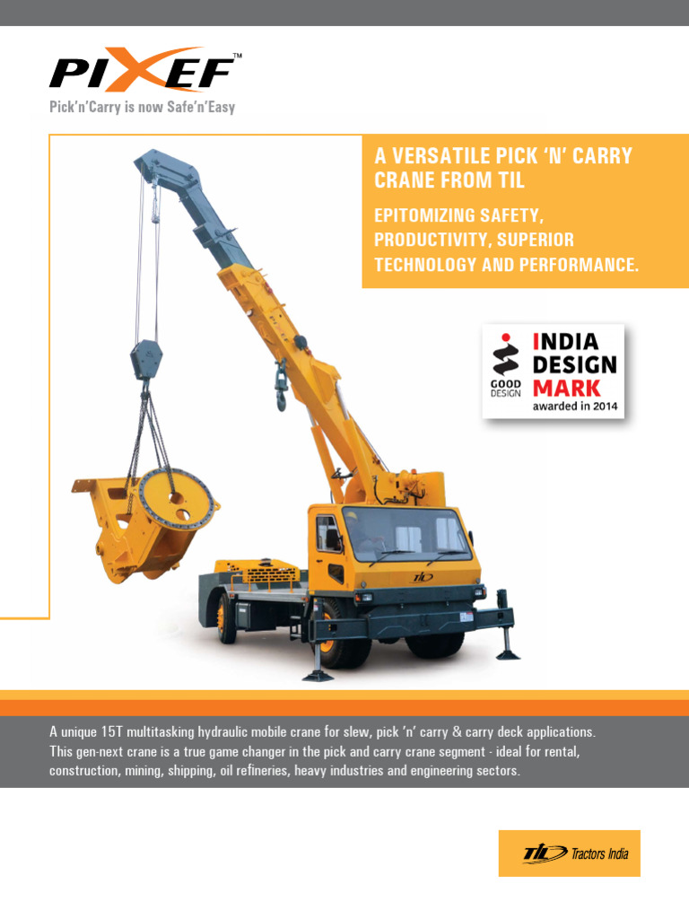 Pixef Leaflet-New | PDF | Crane (Machine) | Vehicles