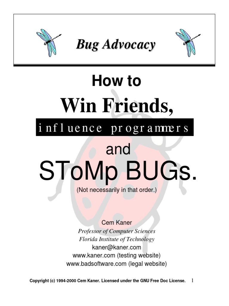 Bug Advocacy | PDF | Software Bug | Computing