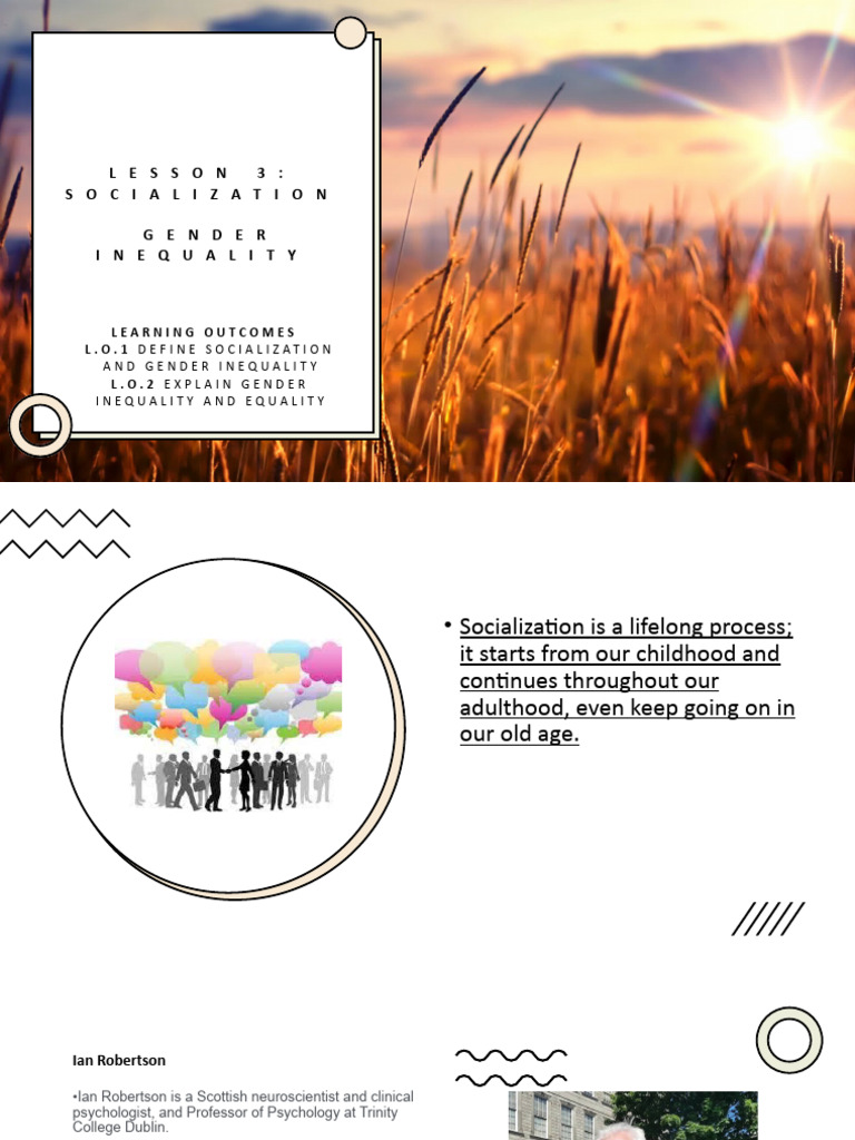 LESSON 3 Socialization | PDF | Socialization | Social Psychology