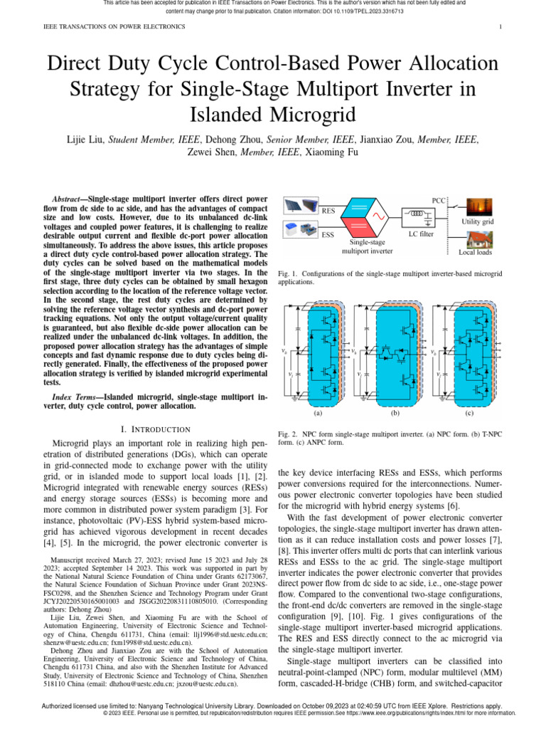 Direct Duty Cycle Control-Based Power Allocation Strategy For Single ...
