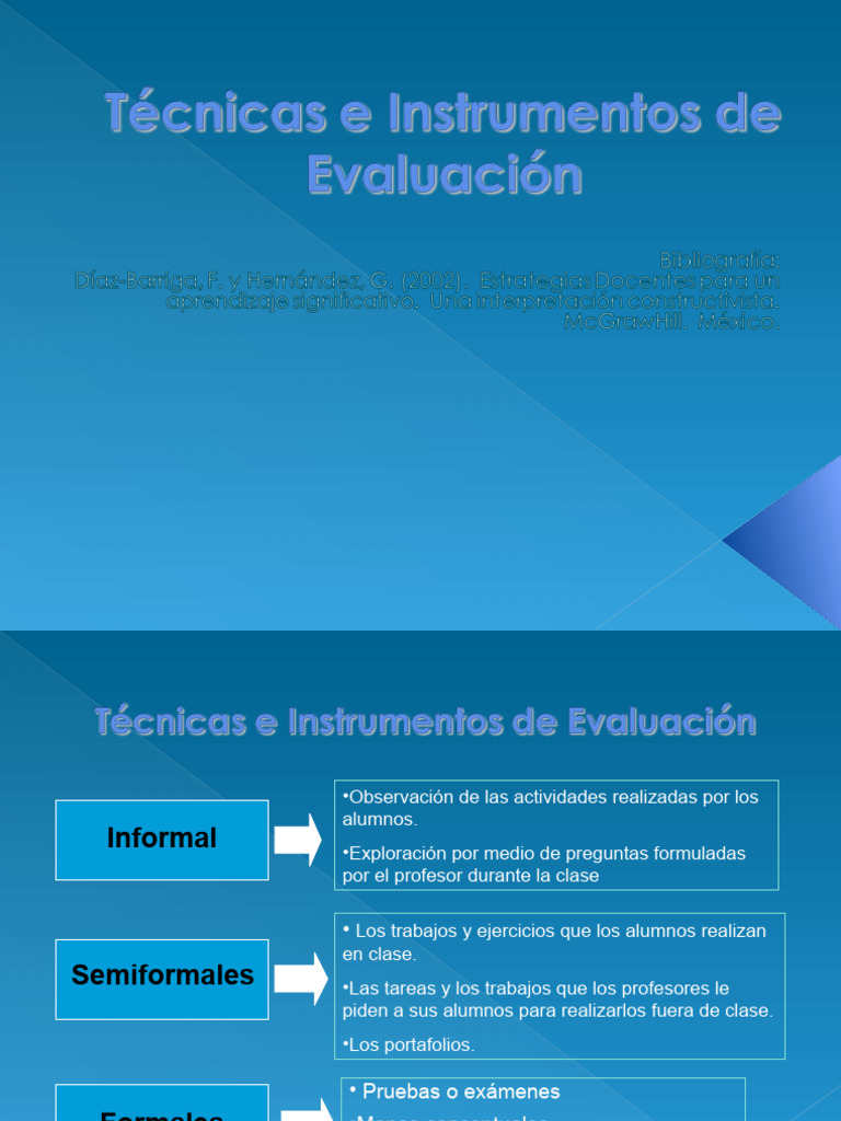 T E9cnicas e Instrumentos de Evaluaci F3n | PDF | Evaluación | Ciencia cognitiva