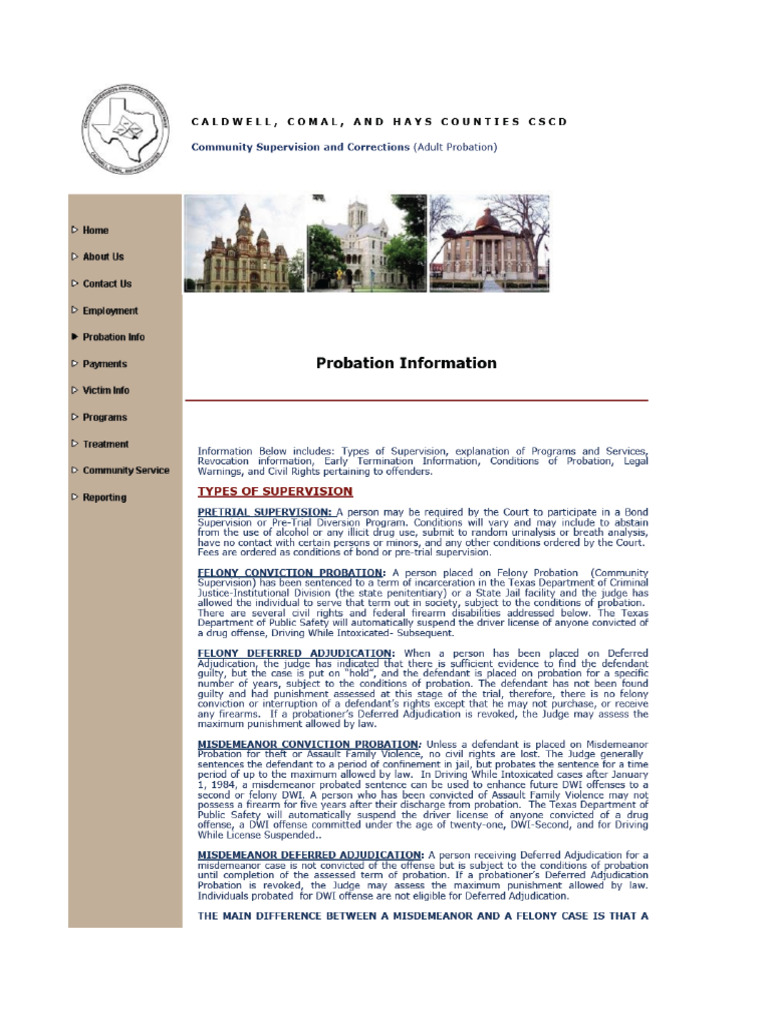 Felony Deferred Adjudication in Texas | PDF | Probation | Felony