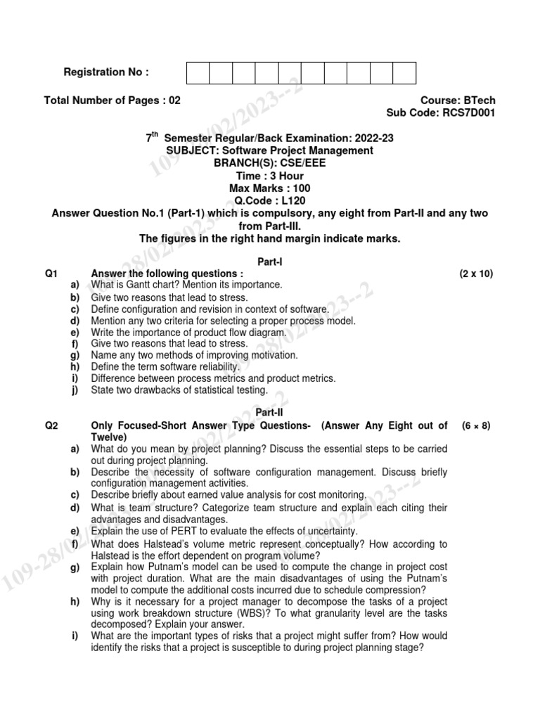 Software Project Management-7th-2022-23-Btech | PDF | Agile Software ...