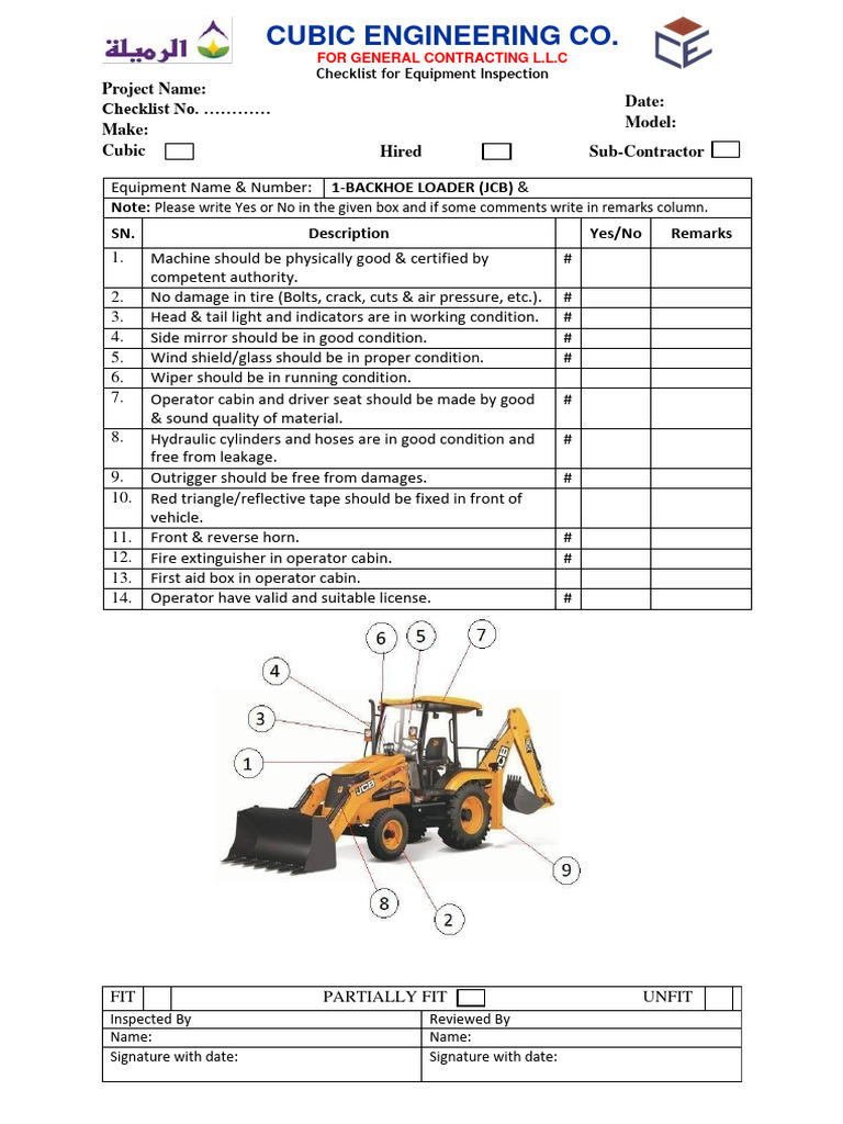 Checklist Inspections | PDF | Electrical Connector | Crane (Machine)