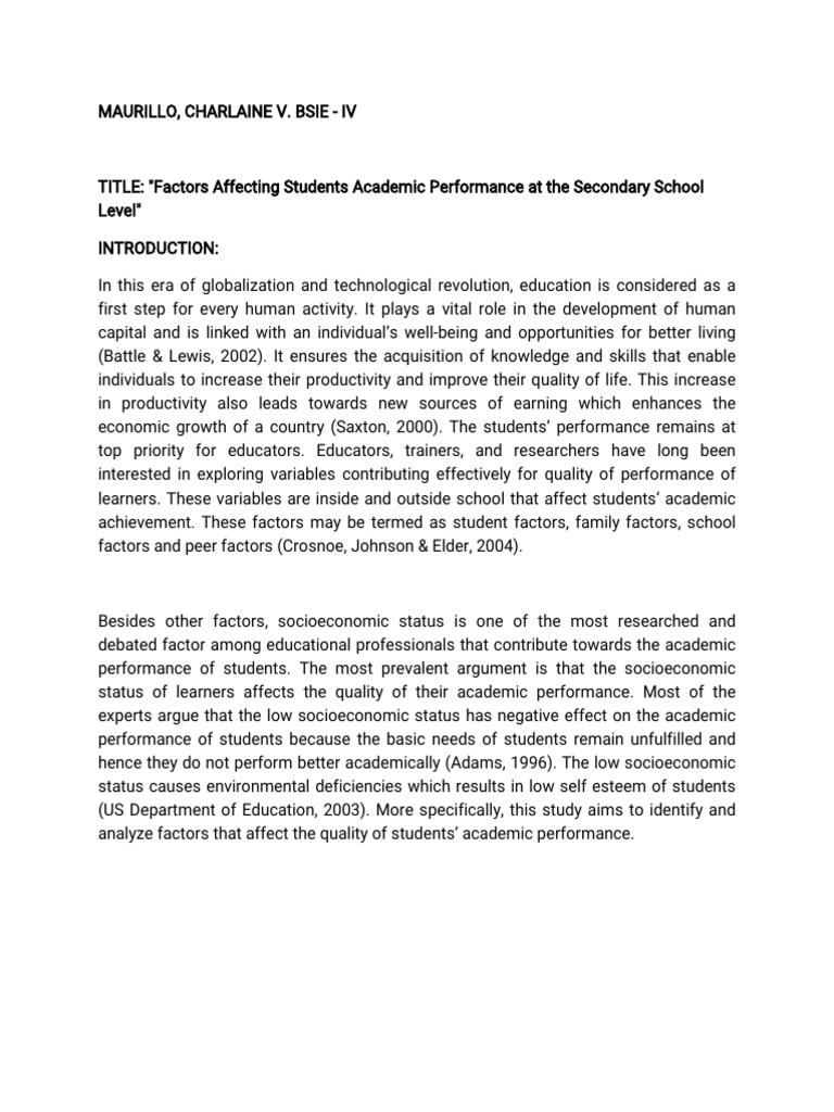 Thesis Title (Proposal) | PDF | Science & Mathematics