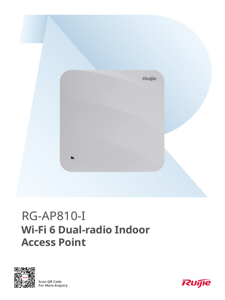 Wi-Fi 6 Dual-Radio Access Point RG-AP810-I | PDF | Ieee 802.11 | Wi Fi