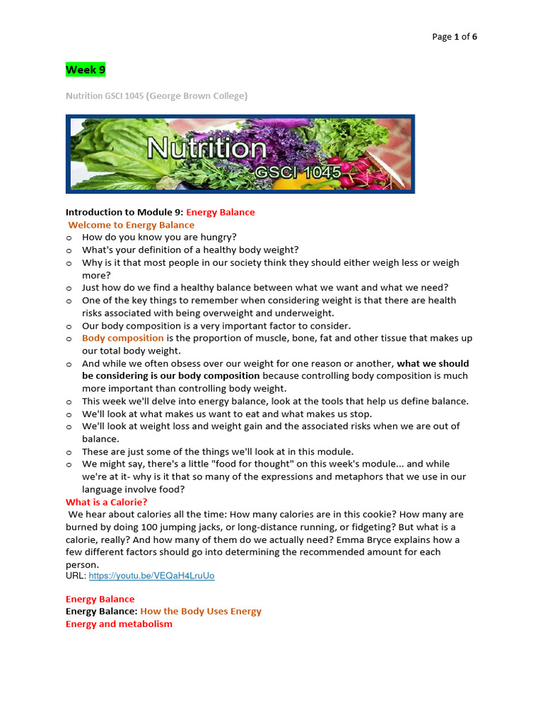 Nutrition-GSCI1045 Lecture - Week 9 | PDF | Eating Disorder | Bulimia ... Nutrition-GSCI1045 Lecture - Week 9 | PDF | Eating Disorder | Bulimia ...