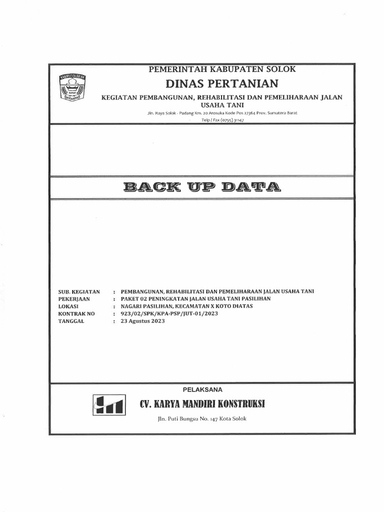 Back Up Data | PDF