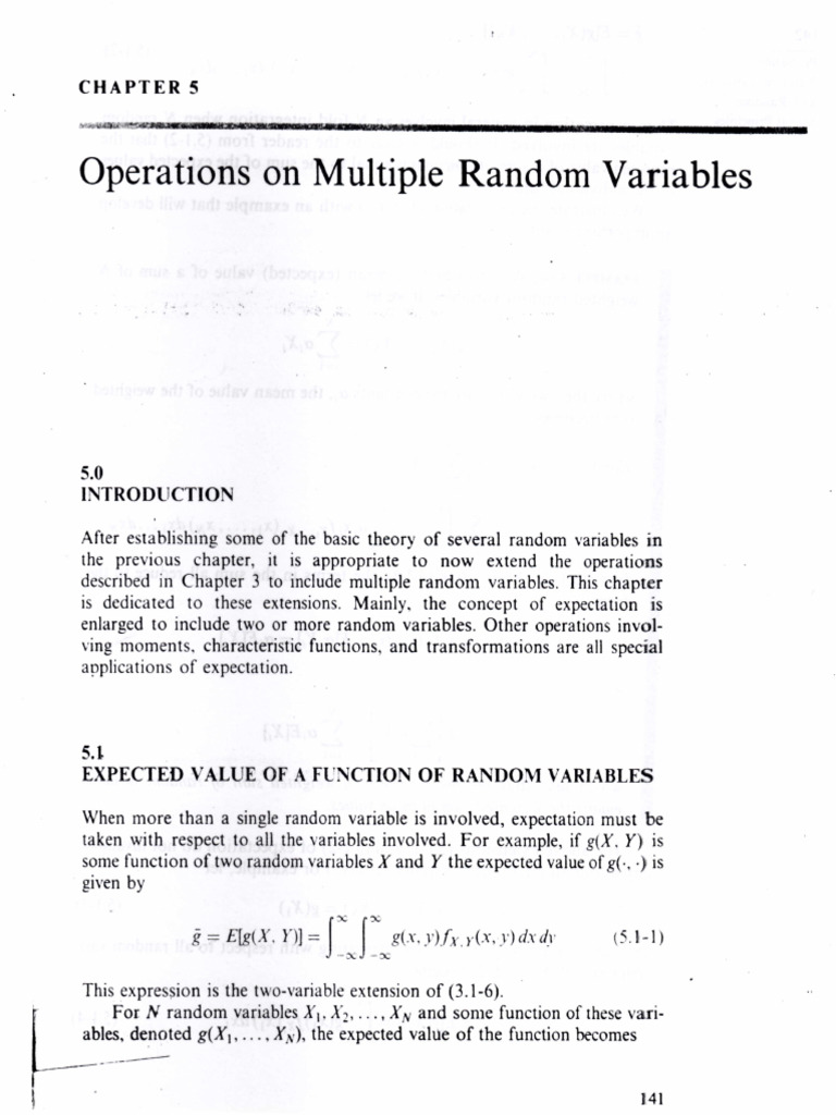 Multiple RV | PDF | Expected Value | Probability Density Function