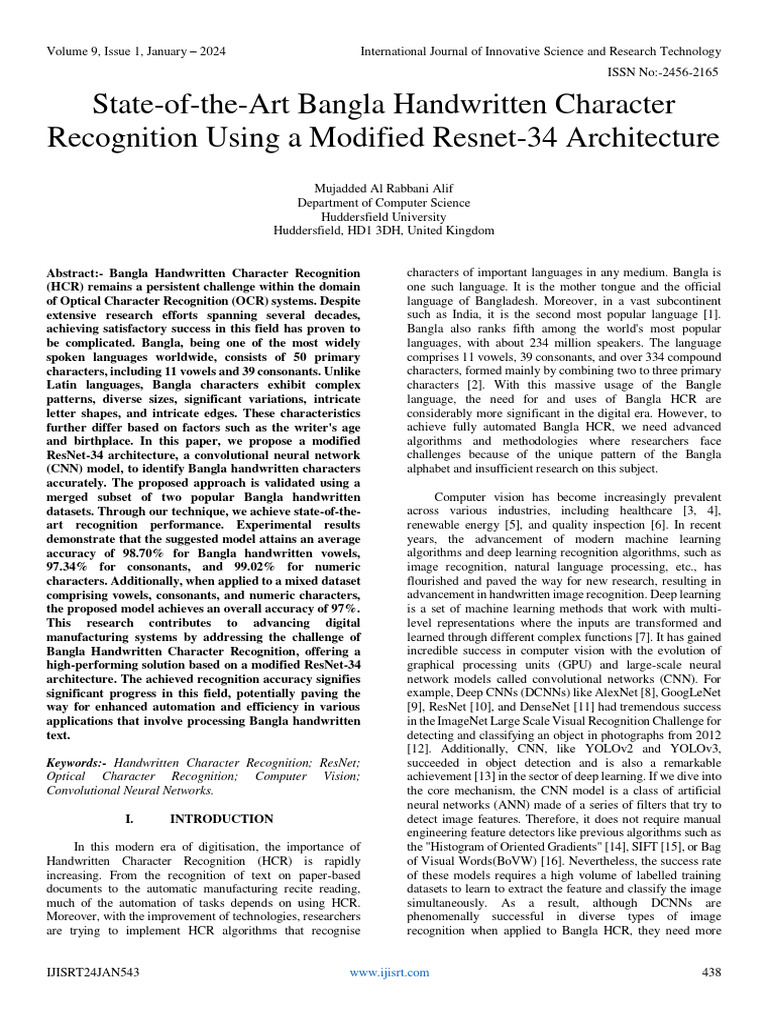 State-of-the-Art Bangla Handwritten Character Recognition Using a ... State-of-the-Art Bangla Handwritten Character Recognition Using a ...
