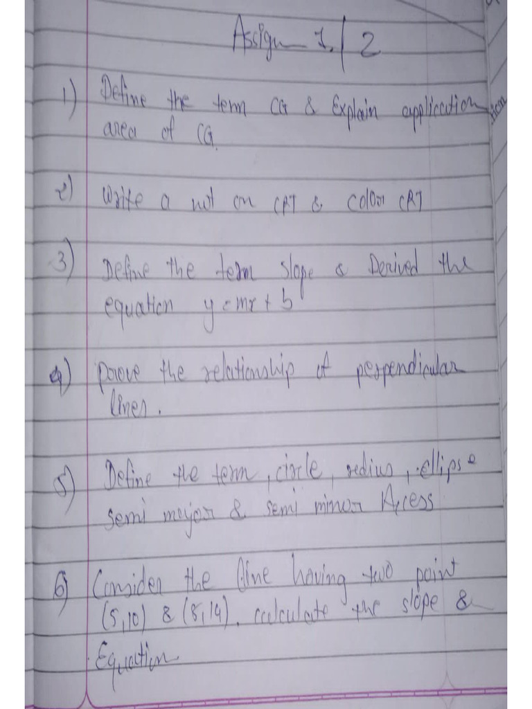 CG Assignment 1 | PDF