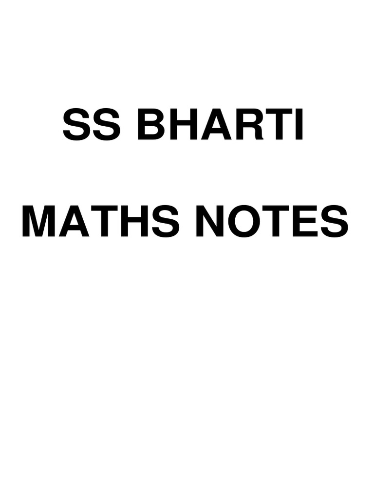 Math Handwritten Class Notes Pdf 1212