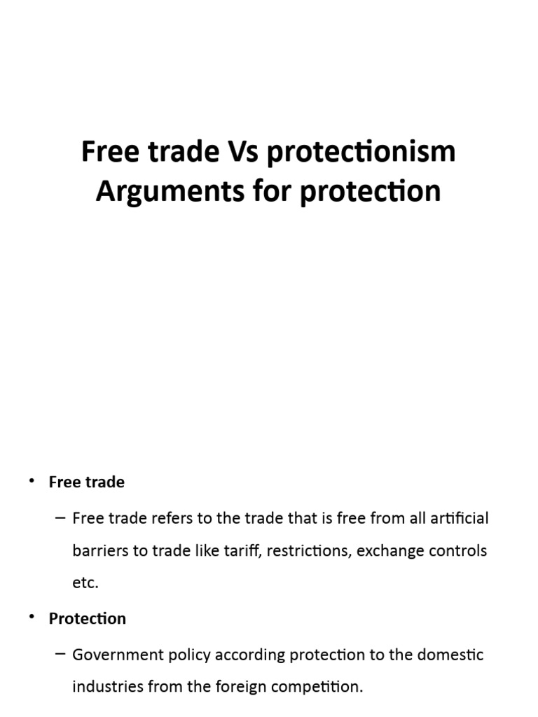 Free Trade Vs Protectionism | PDF