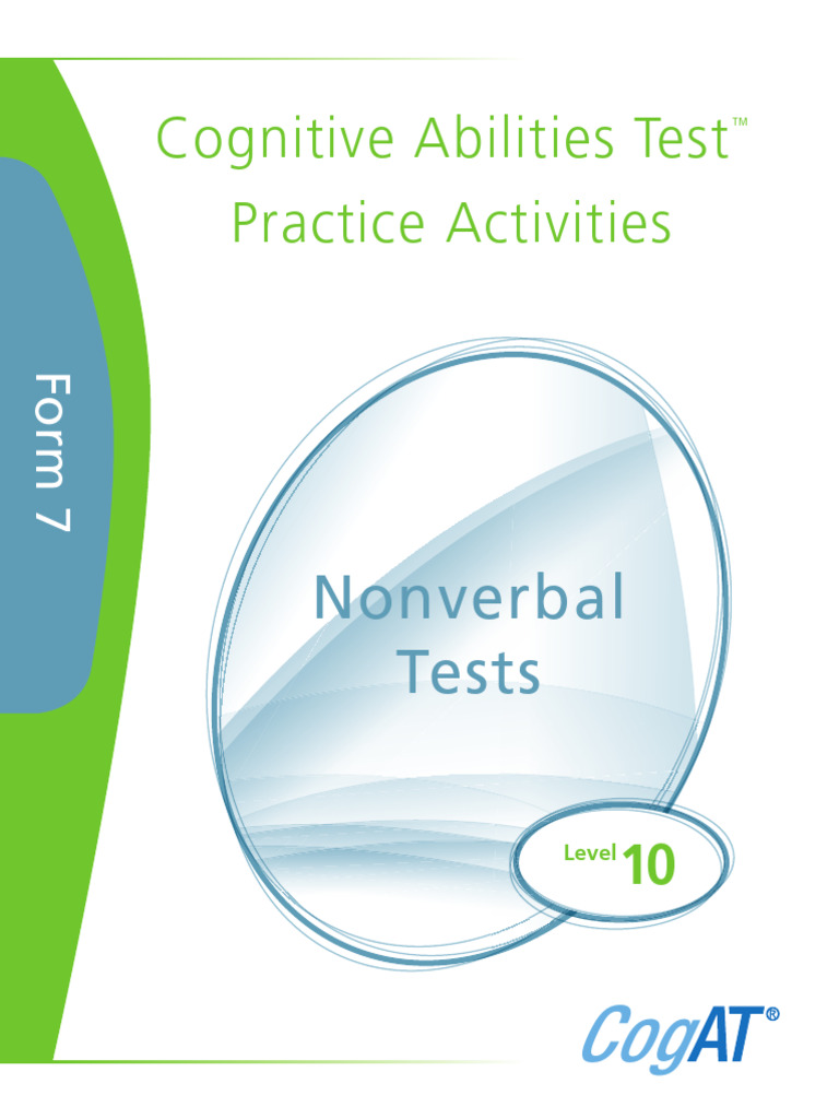3rd Grade Nonverbal Practice Activities | PDF