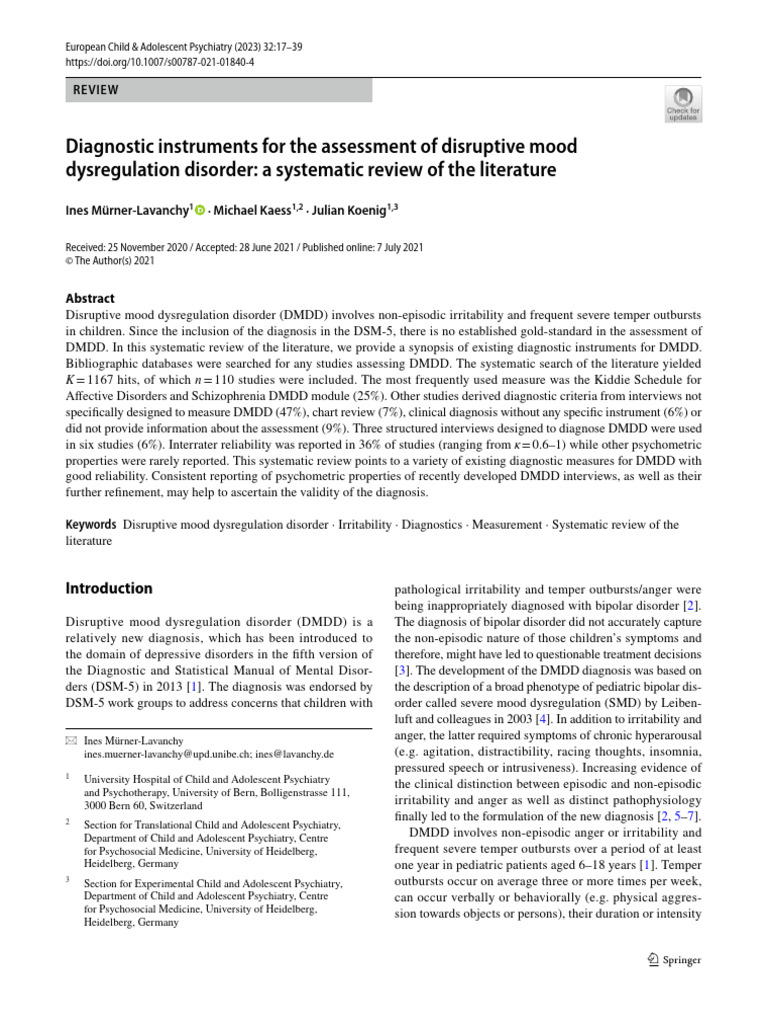 DMDD | PDF | Mental Disorder | Disability