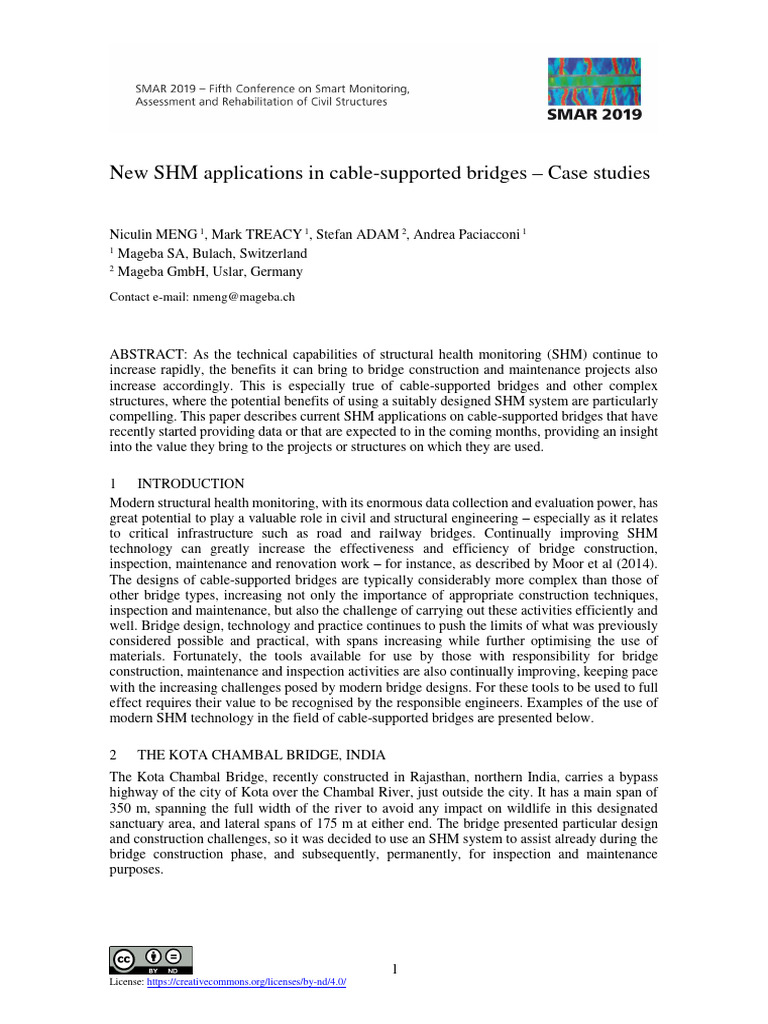 UNIT-5- SHM -CASE STUDY BRIDGE | PDF | Bridge | Accelerometer