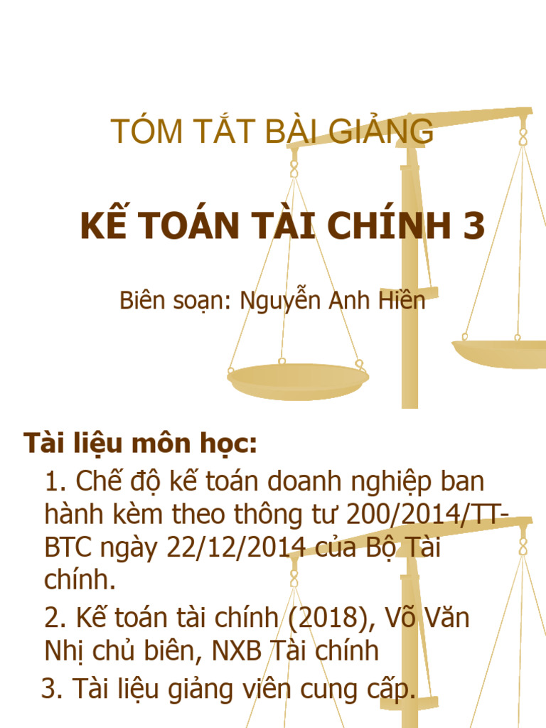 Ke Toan Tai Chinh 3 | PDF