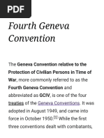 1949 4th Geneva Convention | PDF | Geneva Conventions | Military Occupation