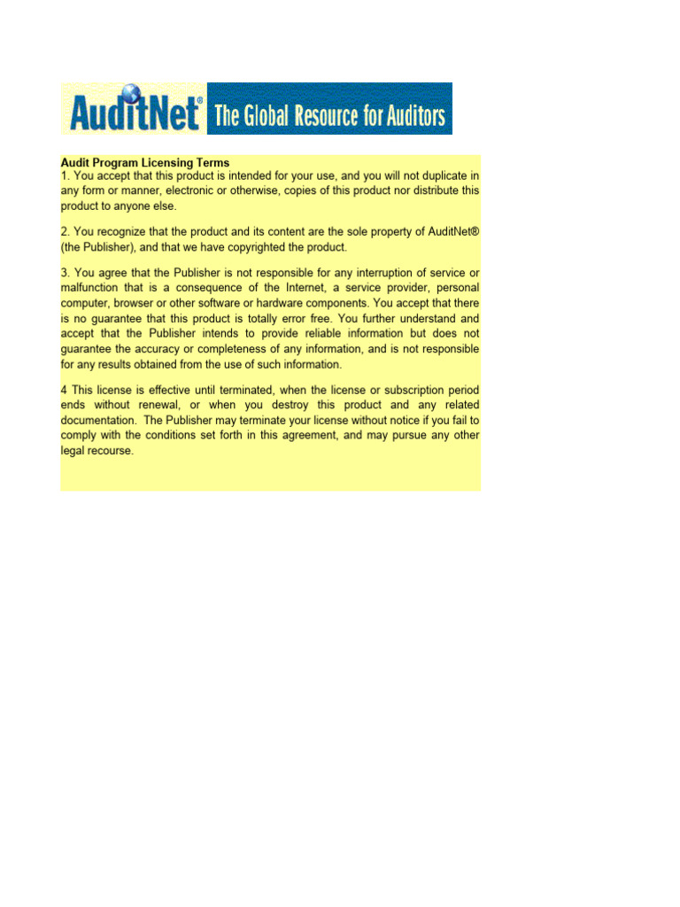 201511IT Audit Planning Checklist | PDF | Audit | Internal Audit