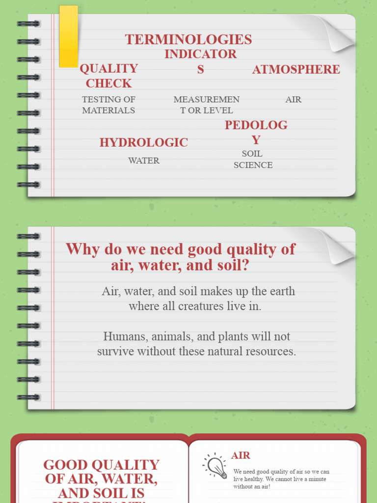 Indicators of Air Soil and Water Quality | PDF