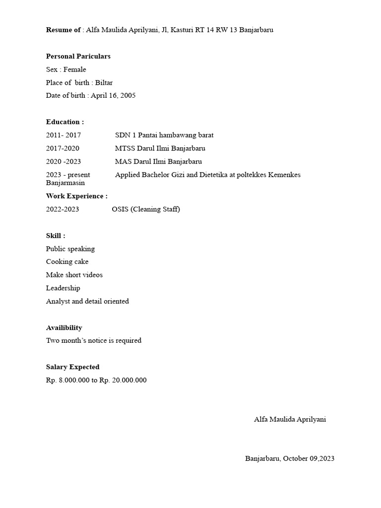 Application Latter | PDF