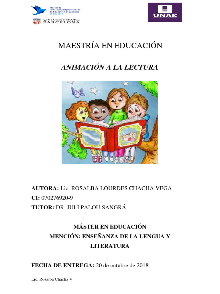 Animacion A La Lectura | PDF