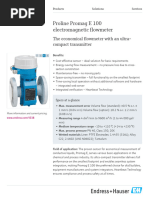 Endress-Hauser Proline Promag P 300 5P3B EN | PDF | Flow Measurement ...