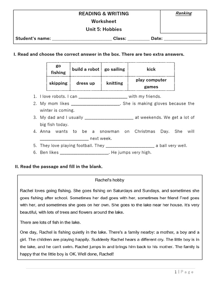 reading writing grade 3 | PDF