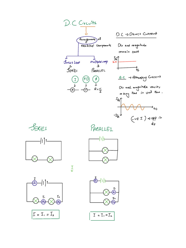 DC Circuit Notes O Level | PDF | Physical Quantities | Manufactured Goods