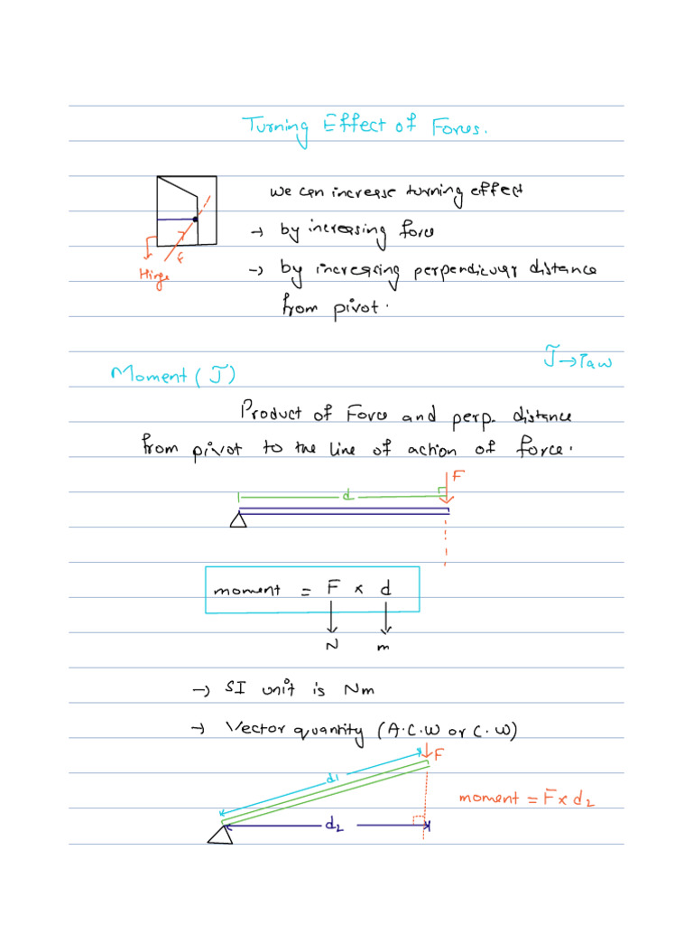 Turning Effect of Forces o Level | Download Free PDF | Force | Quantity