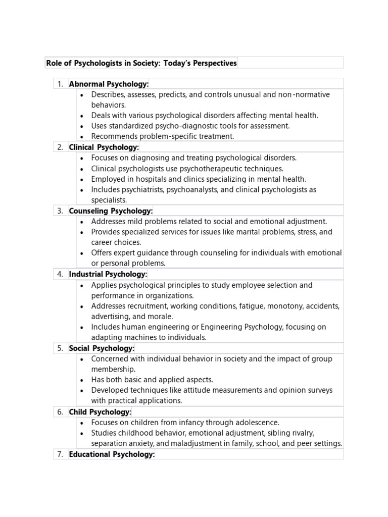 psycho 1 | PDF | Psychology | Clinical Psychology