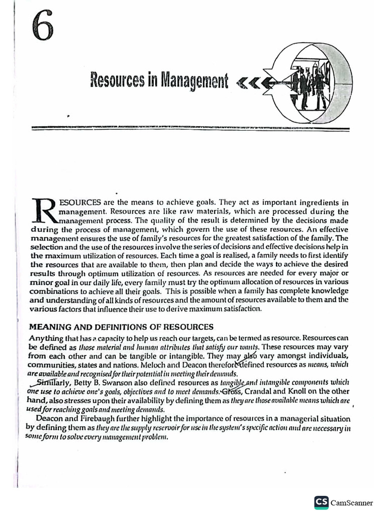 Chapter - 6 (Resources in Management) RME 101 | PDF