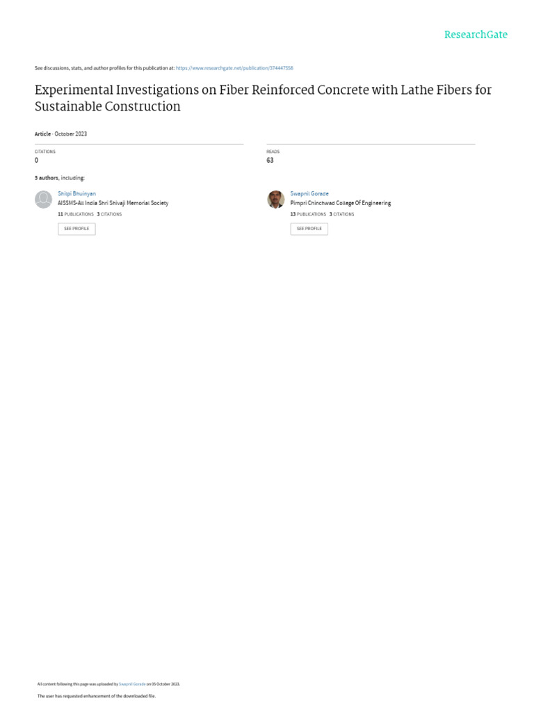 Experimental Investigations On Fiber Reinforced Concrete With Lathe ...