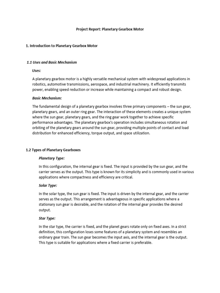Project Report CAD | PDF | Gear | Kinematics