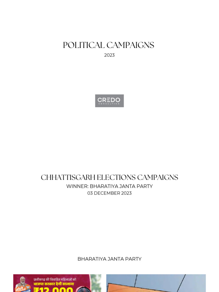 Political Campaigns 2023 | PDF | Bharatiya Janata Party | Indian ...