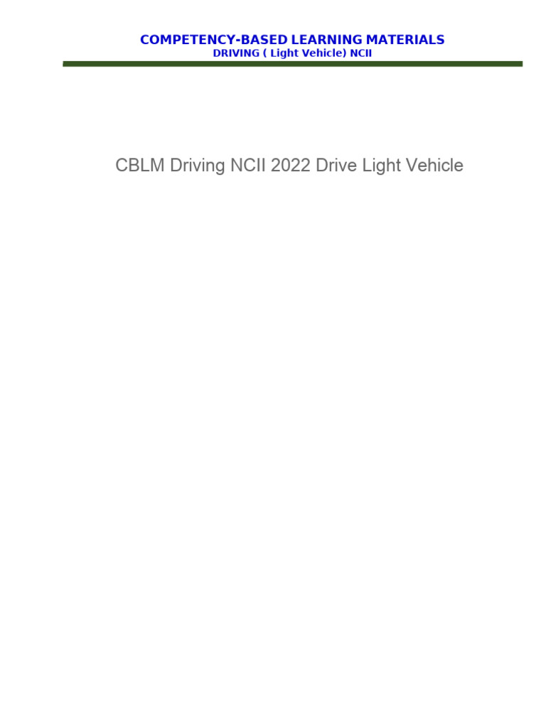 CBLM Drive Light Vehicle | Download Free PDF | Headlamp | Airbag