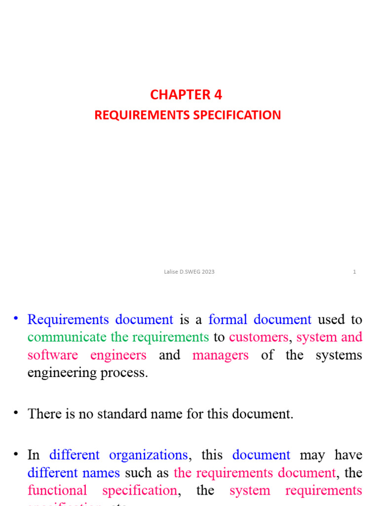 Sirs Chapter 1 | PDF | Specification (Technical Standard) | System