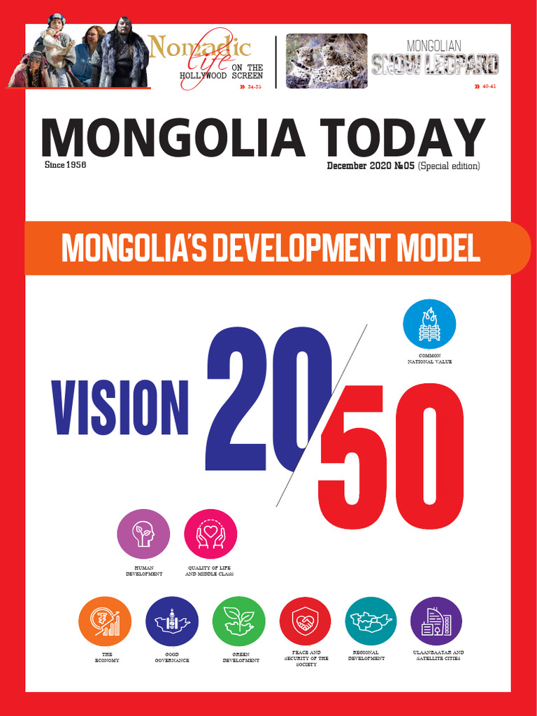Mongolia's Development Model, VIsion 2050 (Eng) | PDF