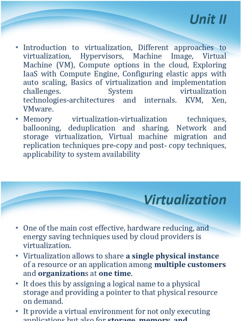 Unit 2 Part 1 Pdf Virtual Machine Virtualization 