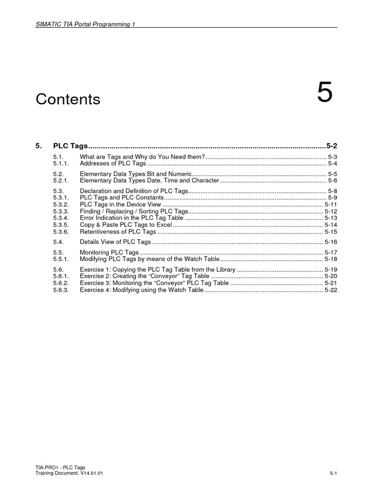 TIA PRO1 03 PLC Tags en | PDF | Computer Data Storage | Integer ...