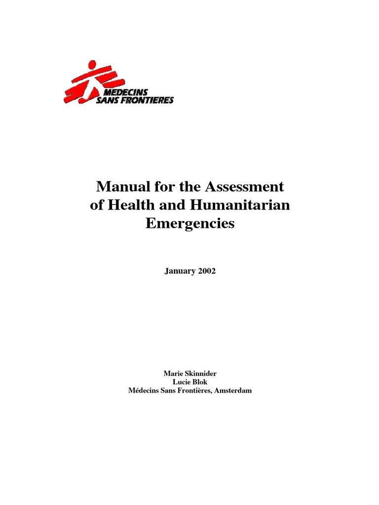 MSF Manual Assessment of Health and Hum. Emergencies (2002) | PDF ...