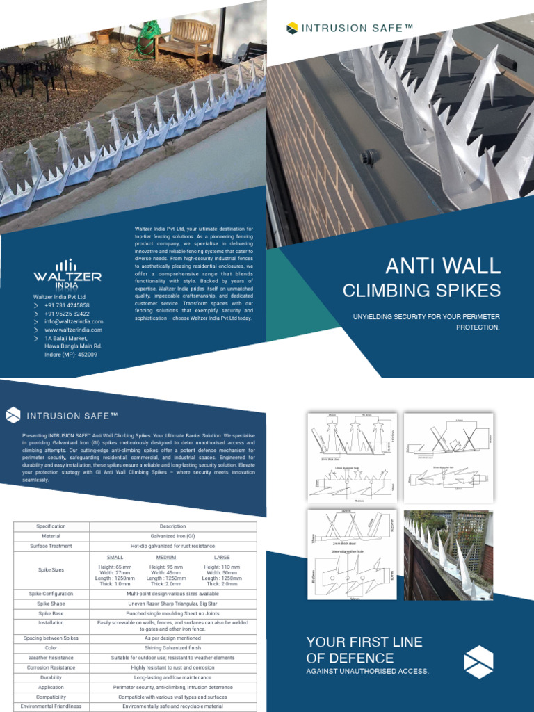 Wall Spikes Catalogue | PDF