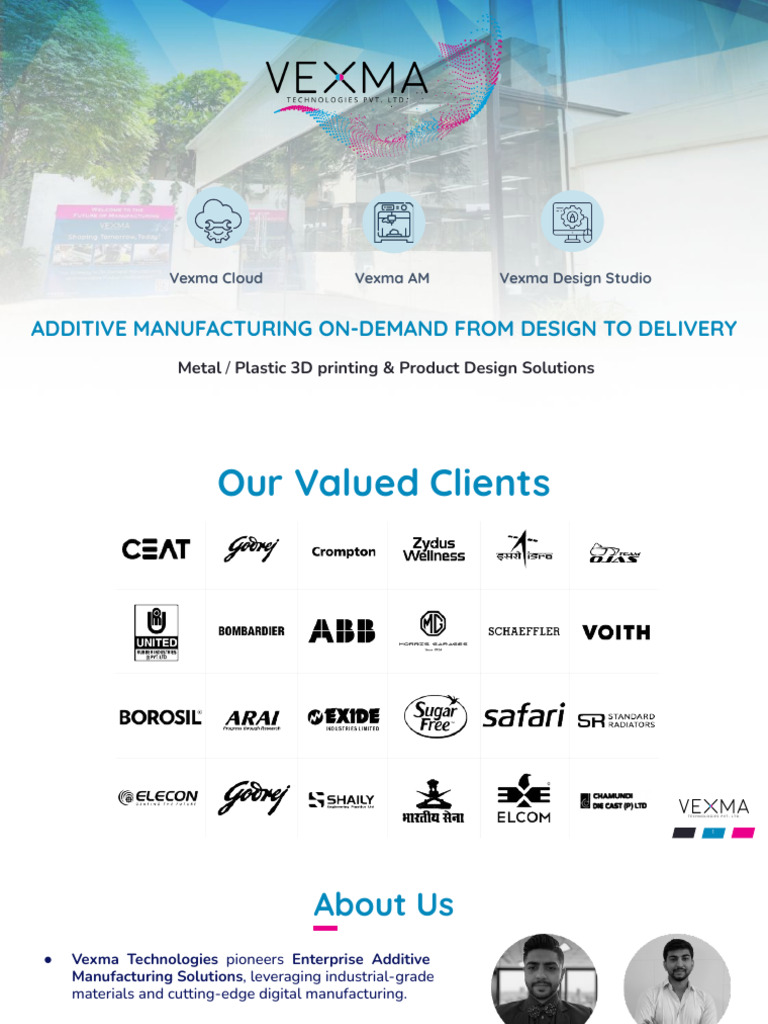 Vexma Cloud: On-Demand Manufacturing Solutions | PDF | 3 D Printing ...
