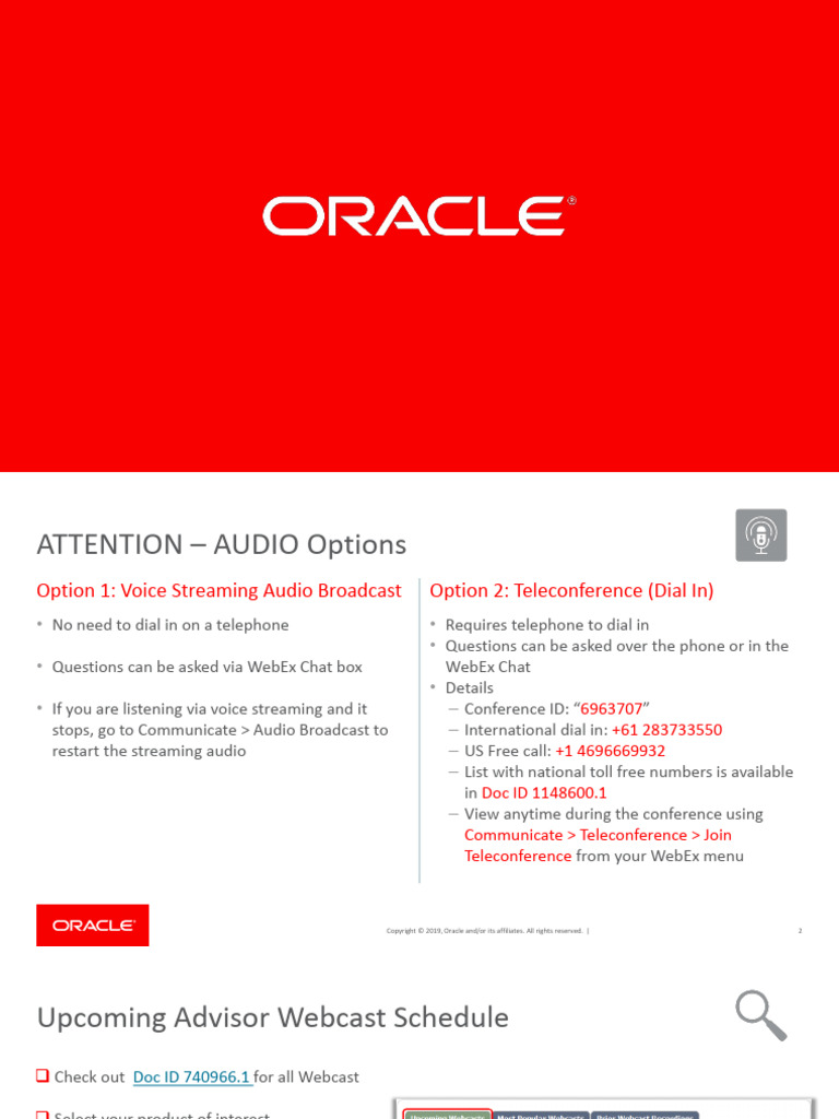 Advisor Webcast Siebel CRM On Oracle Cloud Infrastructure | Download ...