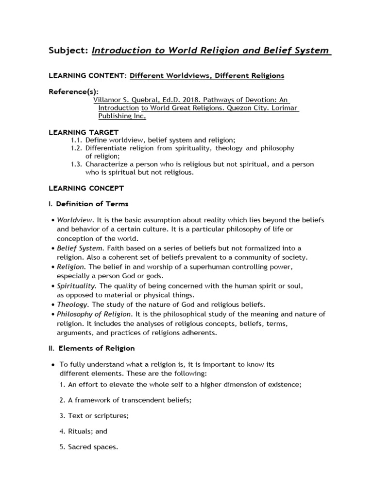 Introduction to World Religions and Beliefs | PDF | Spirituality | God