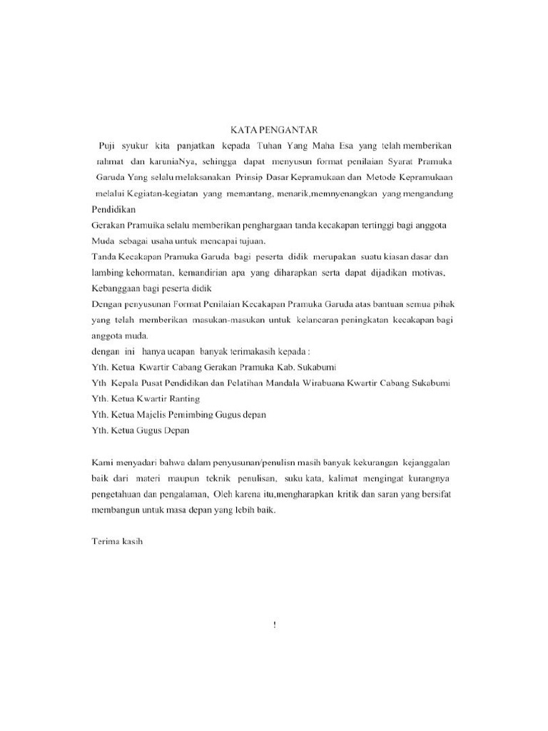 Format Pramuka Garuda | PDF