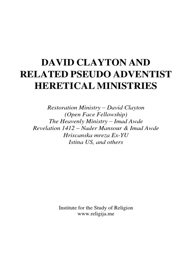 David Clayton and Other Heretical Groups | PDF | Jesus | Salvation