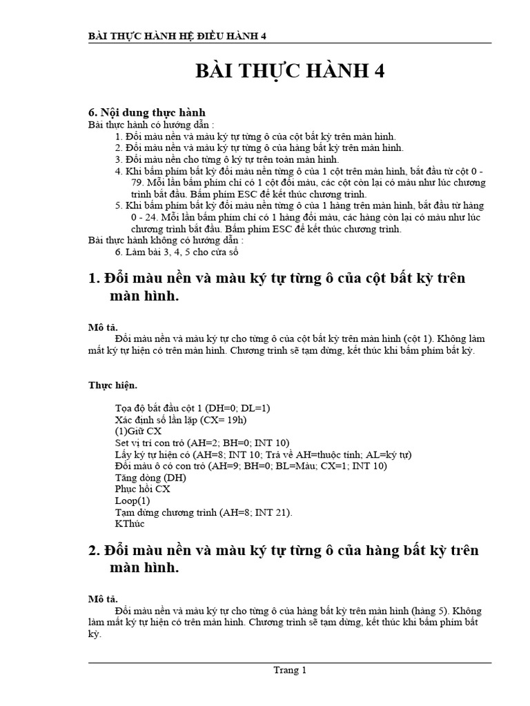 Bai Thuc Hanh 4 - New | PDF